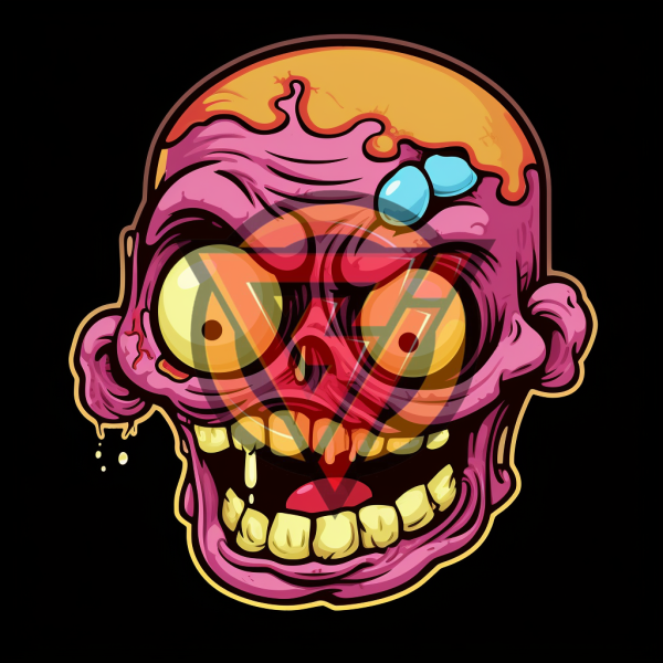 Meltdown Zombie: Ultimate Horror Skull Vector – High-Resolution & Fully ...
