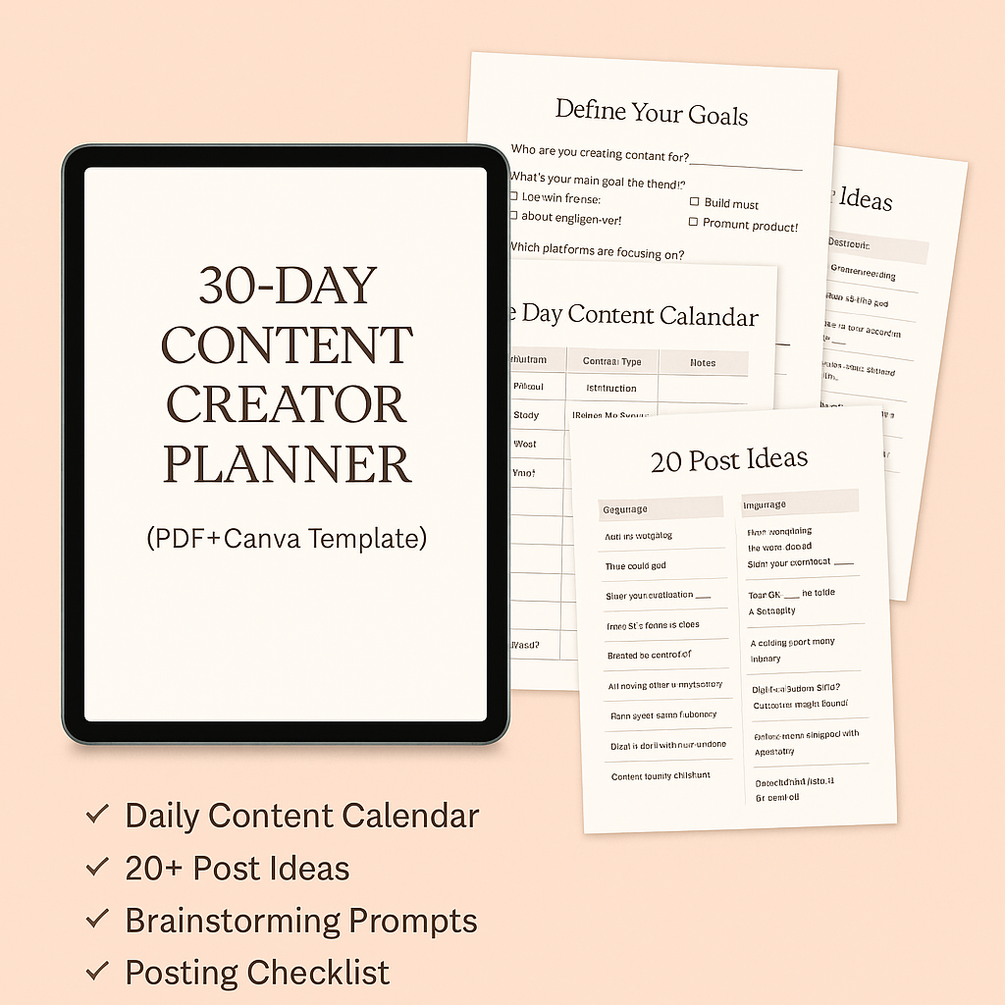30-Day Content Creator Planner