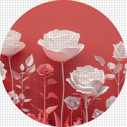 Enchanted Flower Paradise: Joyful Blossoms Bloom in Circular Floral ...