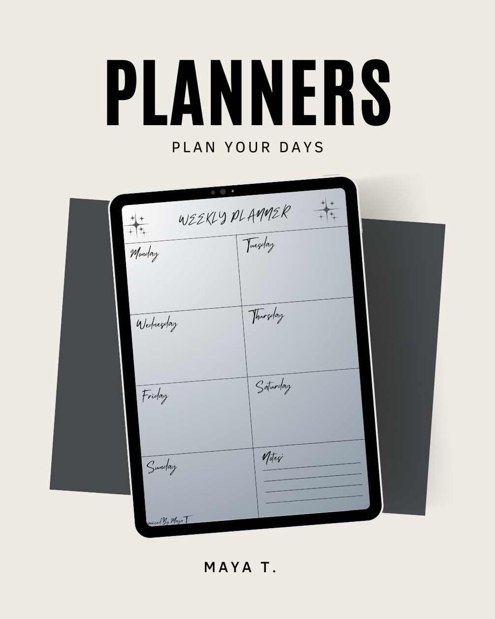 Maya T.'s Aesthetic Daily & Weekly Planner
