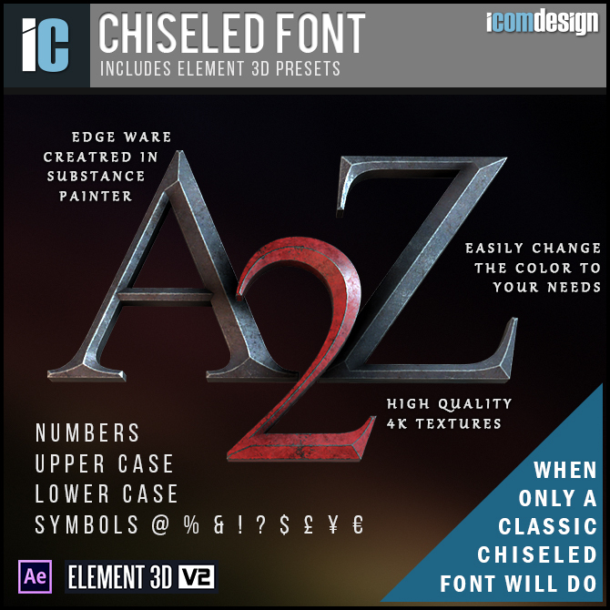 Chiseled Font Pack