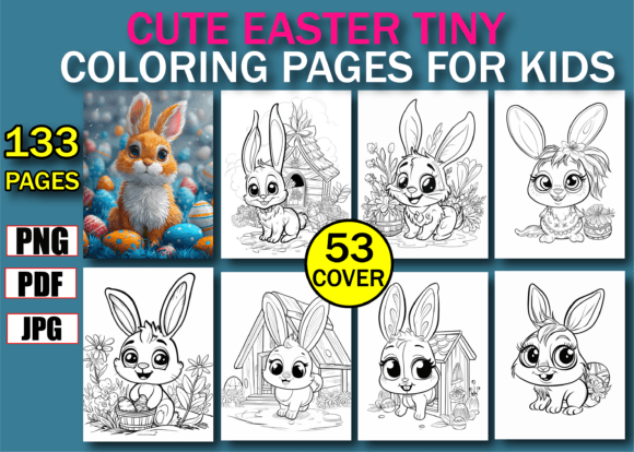 Cute Easter Tiny Coloring Pages for Kids