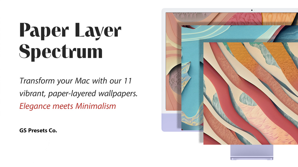 Paper Layer Spectrum Wallpaper Pack for iMac, iPad, Macbooks