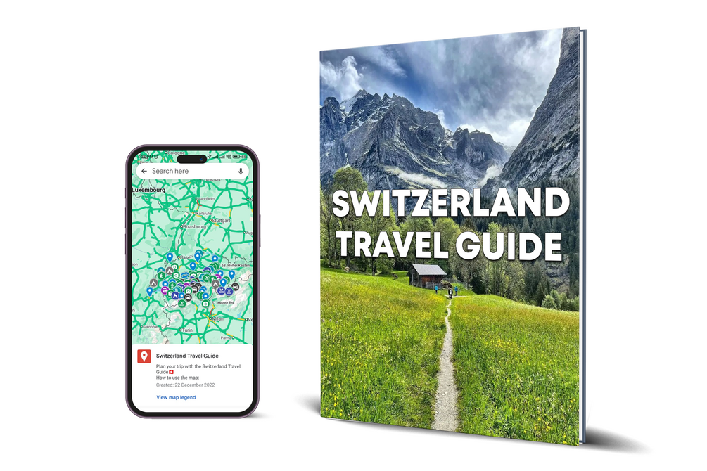 SWITZERLAND TRAVEL MAP + GUIDE FOR FREE