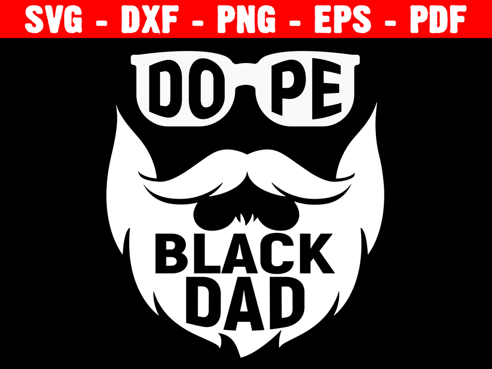 Black Dad Svg Bearded Bald Black Man Download Black Fathers T