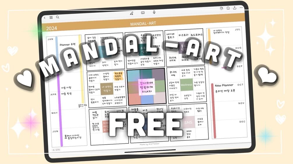 Artiletter Mandal-art Planner Insert