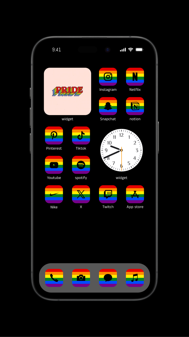 Pride flags iphone icon pack
