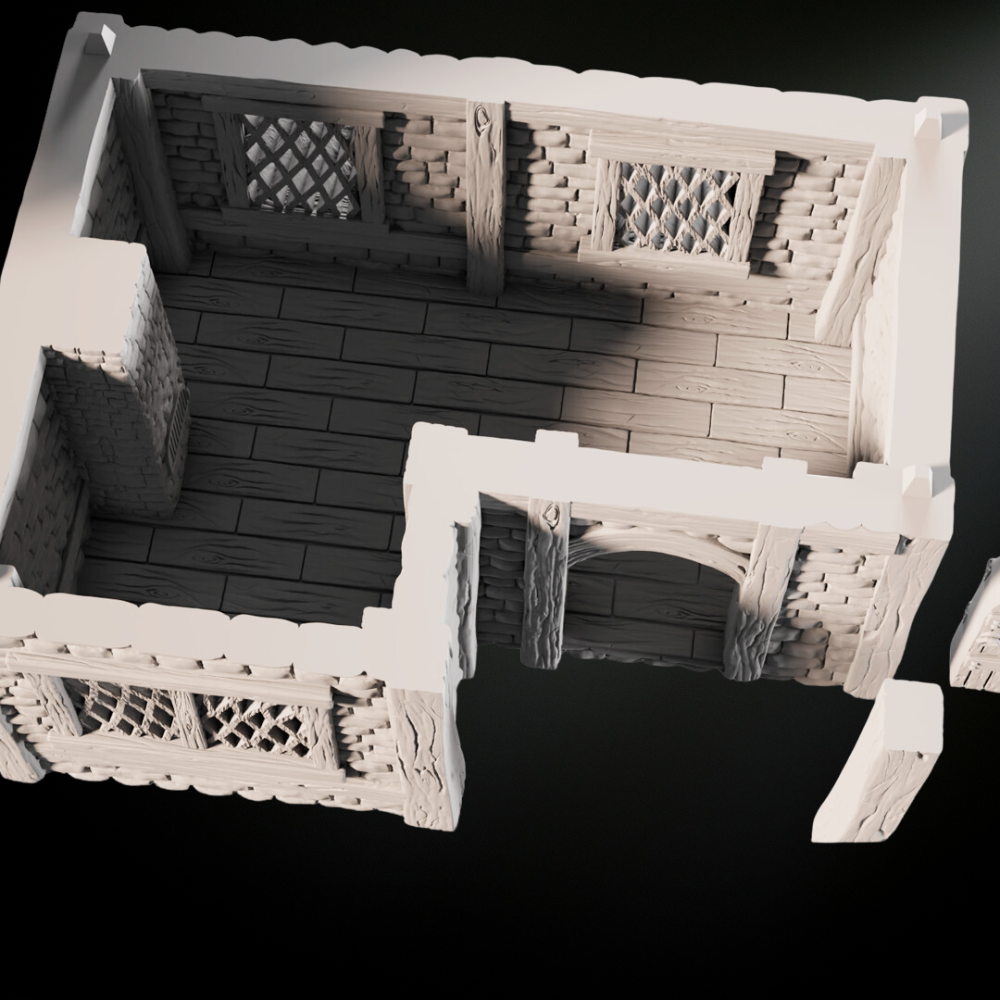 Medieval Fantasy Cottage House III STL - 3D Printable Terrain ...
