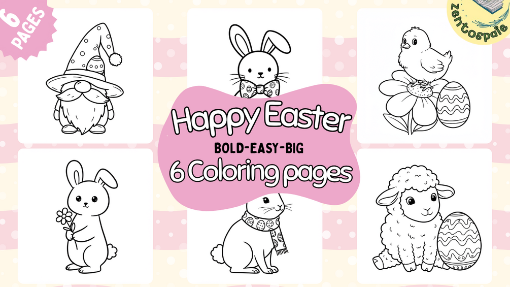 Happy Easter: 6 Cute Easter Coloring Pages for Kids & Families