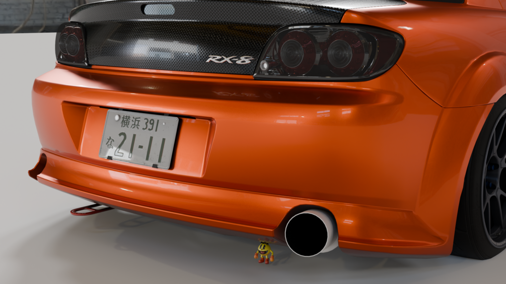 Mazda RX-8 Spirit R (S2) Vertex front bumper + side skirts (FOR GT7 BASE)