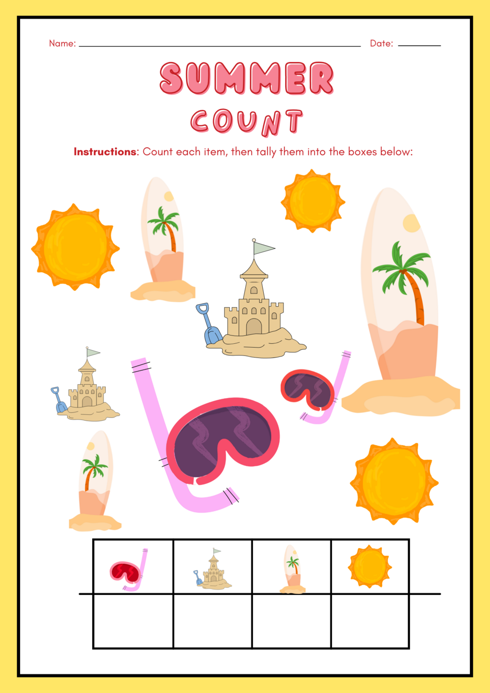 Summer Math Count A4|5page