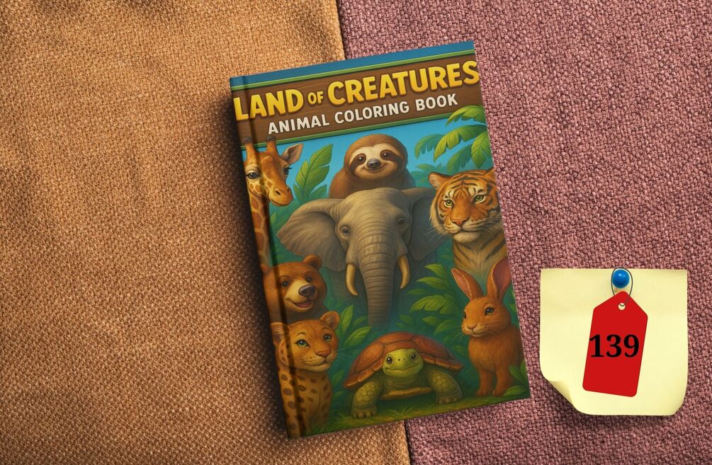 Land of Creatures Animal Coloring Book