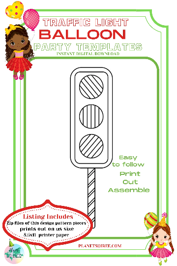 Traffic Light balloon template, Stop The Traffic balloon Mosaic , Rail ...