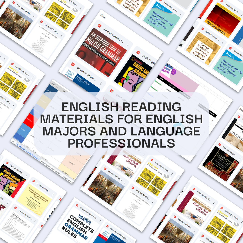 English Literatures and Reading Materials