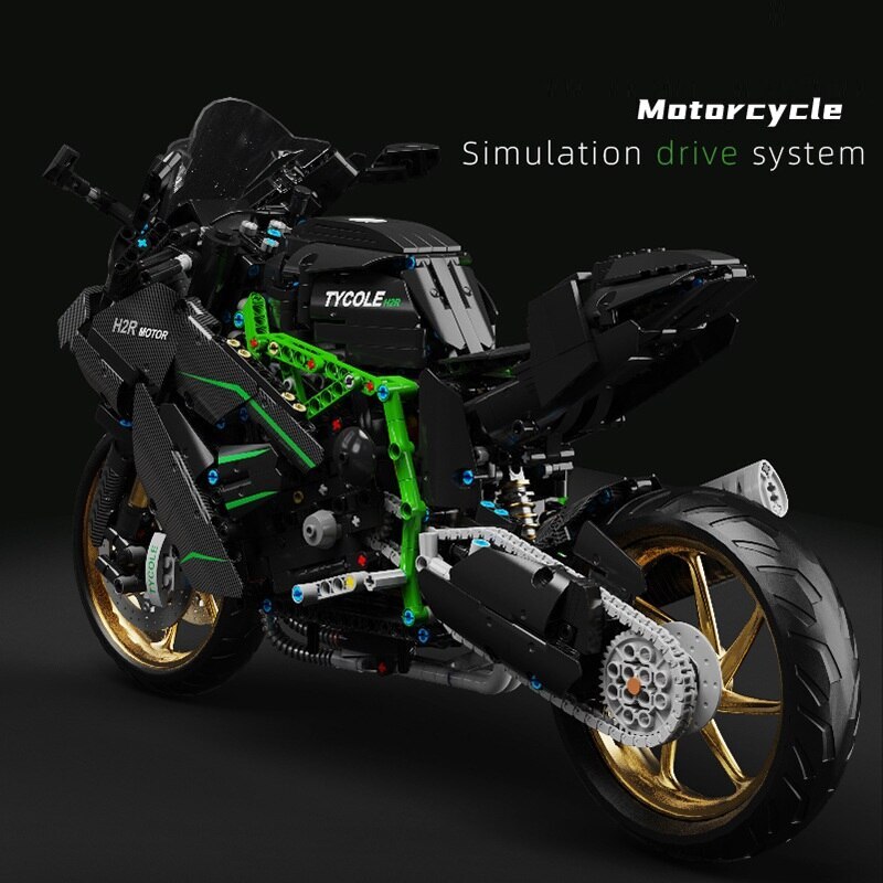 1858pcs City Tech Motorcycle Car Model Building Blocks MOC Racing ...