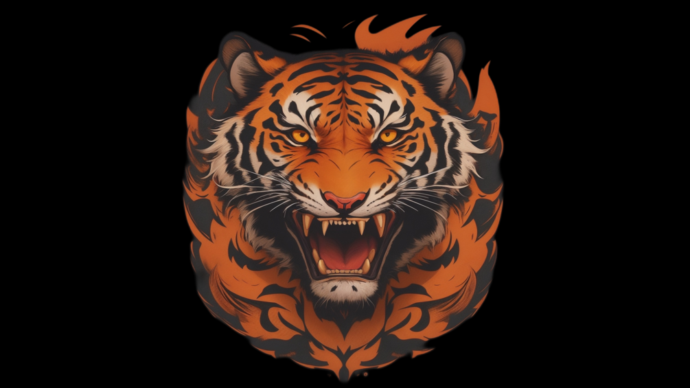 Fierce Tiger Design for Print