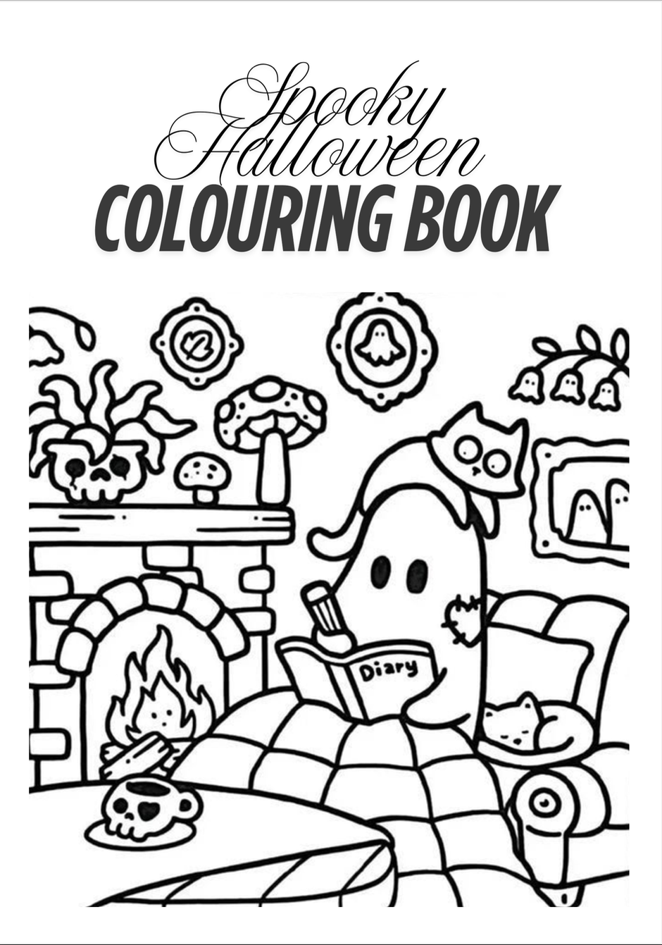 Spooky Halloween colouring book
