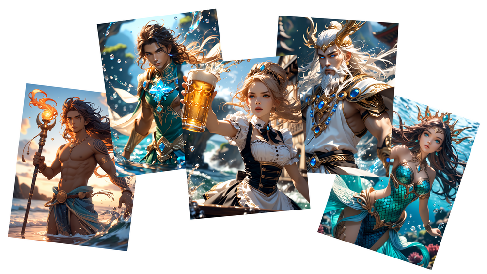 Water Element Character Illustration [50 Images]