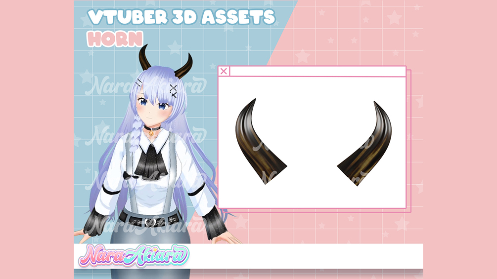 3D Vtuber Assets Horn V12 Vroid Commission, 3D assets ready to use ...
