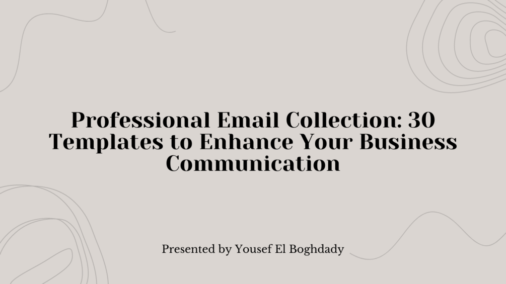 Professional Email Collection: 30 Templates to Enhance Your Business ...