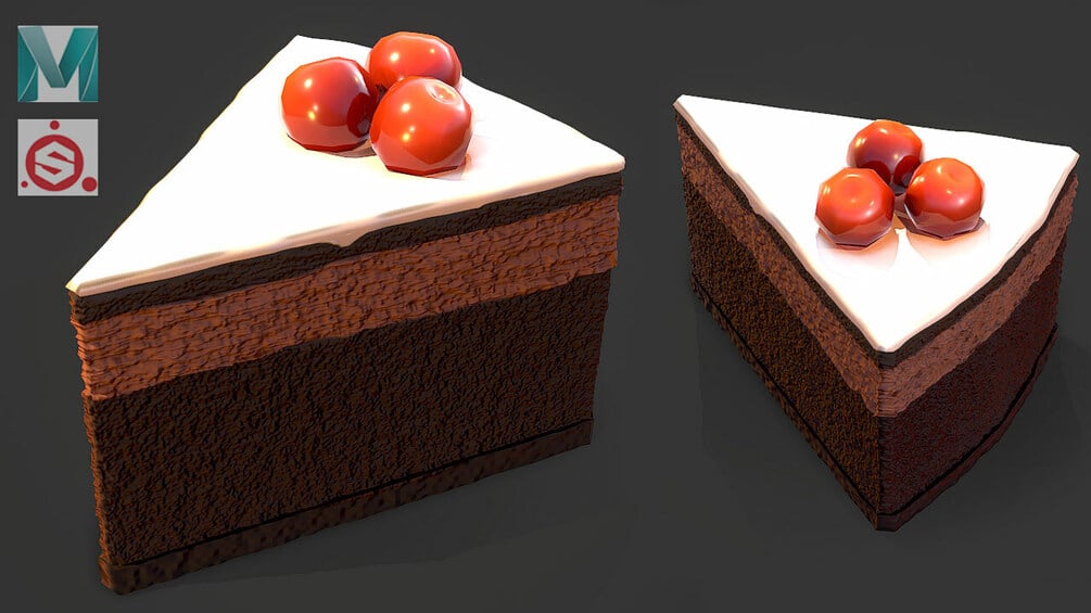Stylized Cake Slice - Maya, Substance Painter Videos