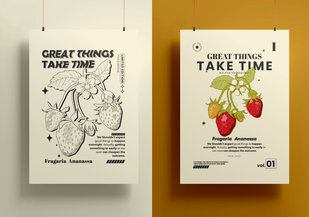 Great things take time Poster, Custom Wall Art, Digital Download Poster ...