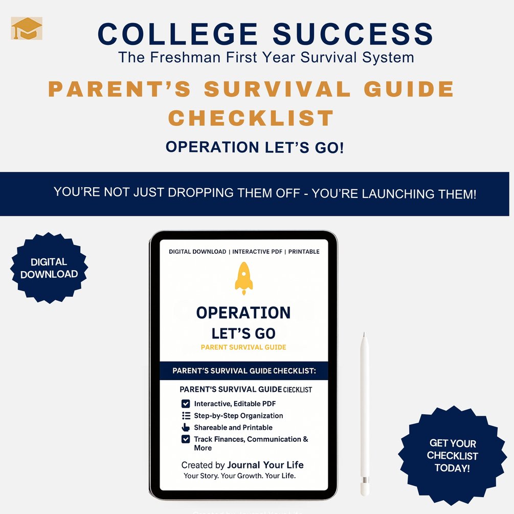 Parent Survival Guide for New College Freshman | Digital Checklist PDF ...