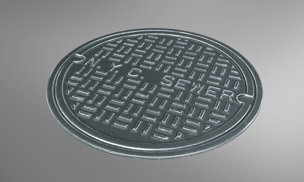 New York "NYC SEWER" manhole 3d model