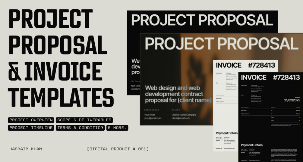 Project Proposal & Invoice Figma Templates