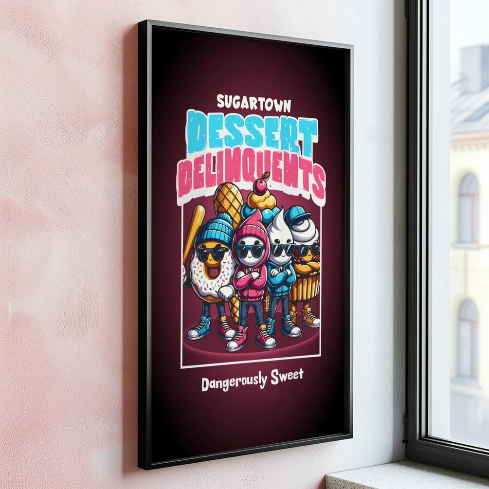 Dessert Wall Decor | Food Art for Kitchen | Funny Food Poster | Gift ...