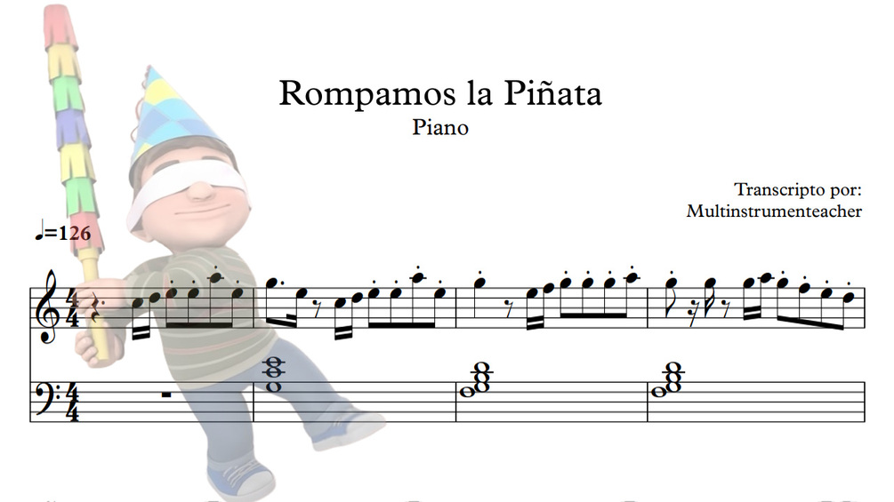 Rompamos la Piñata - Partitura para piano