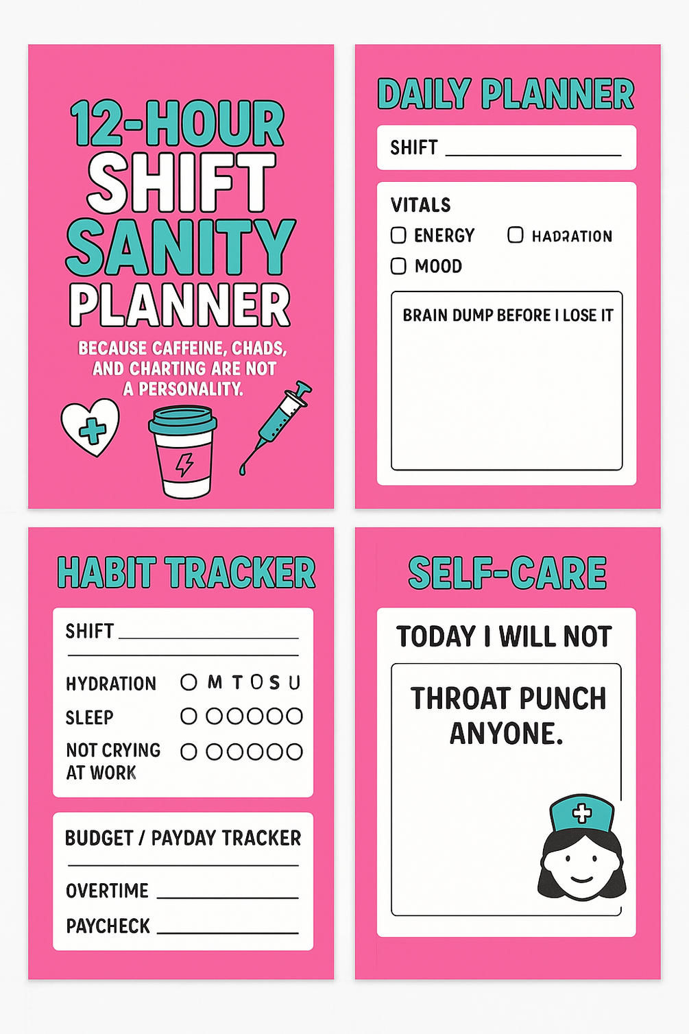 The 12-Hour Shift Sanity Planner