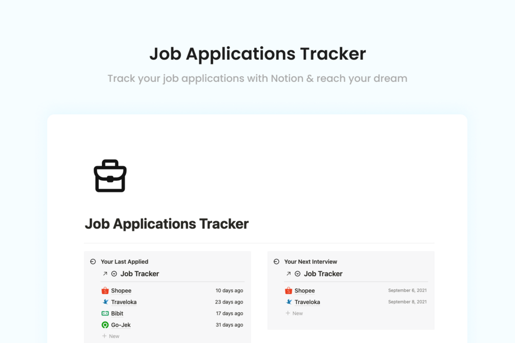 Notion Job Applications Tracker