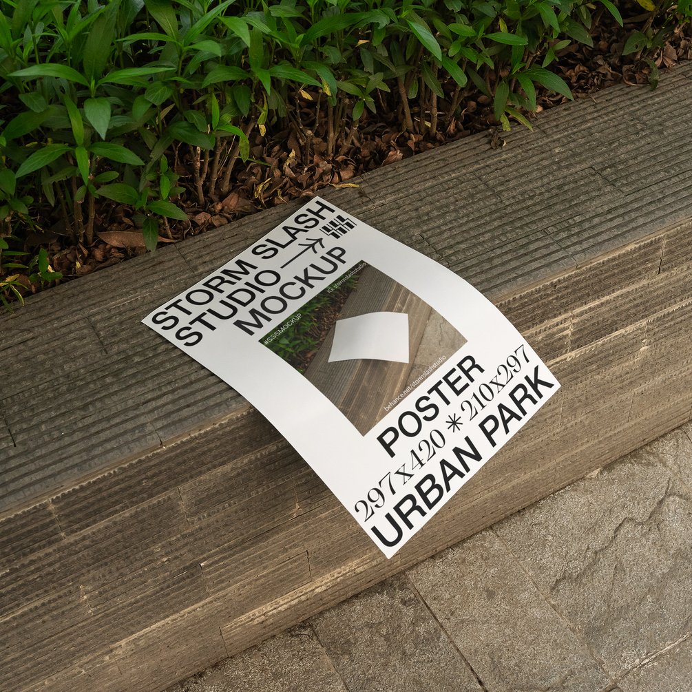 URBAN PARK POSTER MOCKUP - By Storm Slash Studio