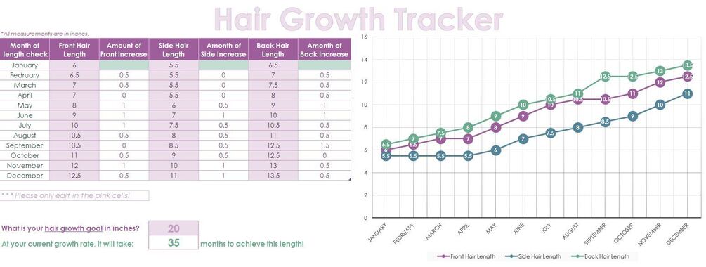 Hair Growth Tracker - Purple_Teal