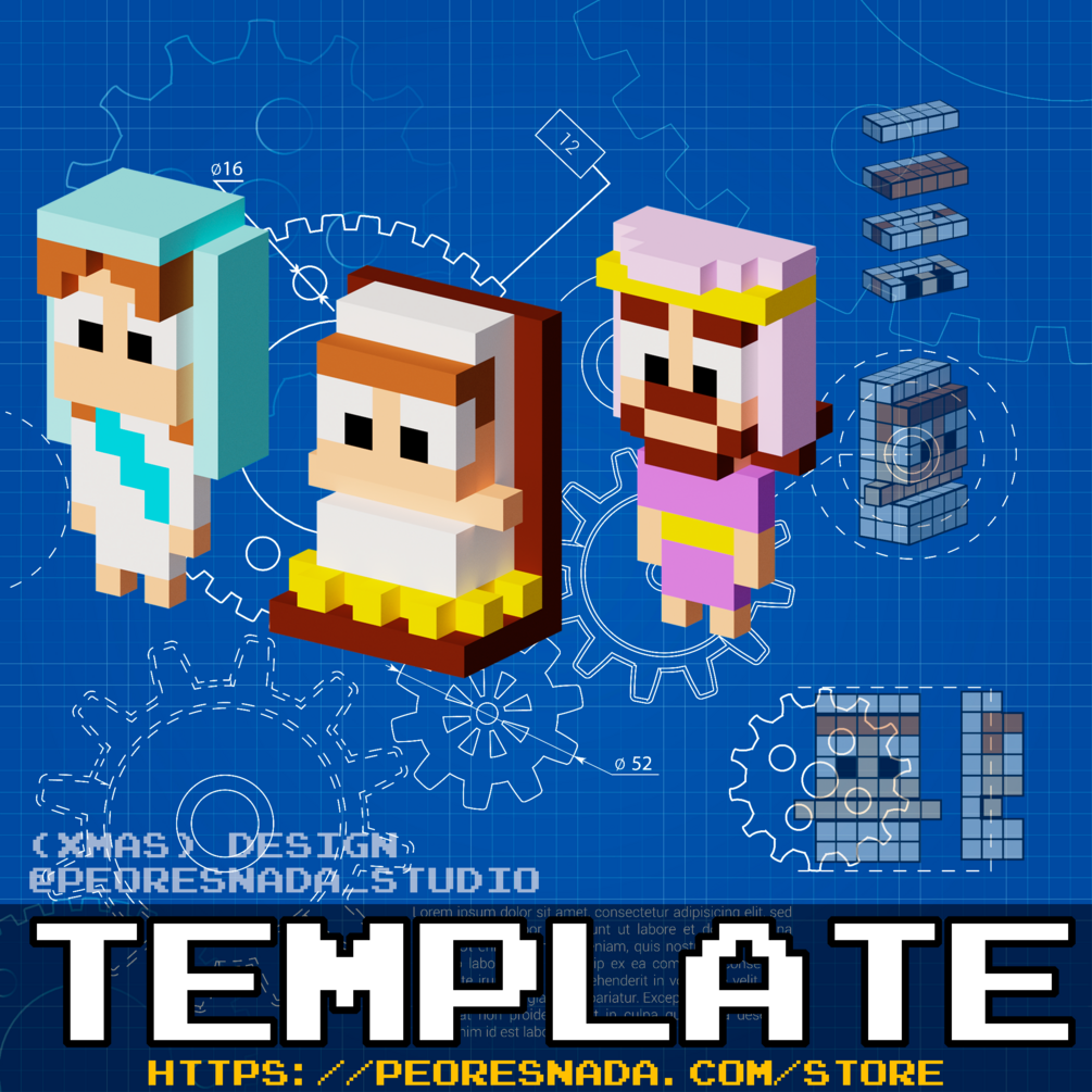 Baby Jesus 2D/3D Template