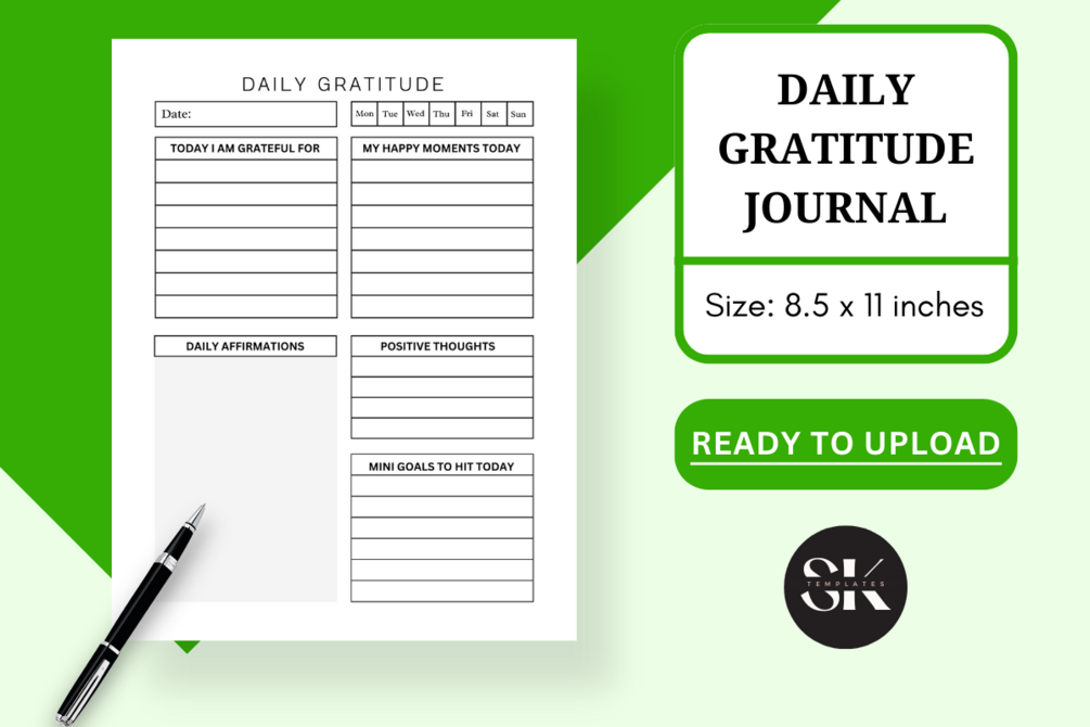 Daily Gratitude Journal Template