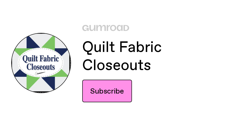 Quilt Fabric Closeouts
