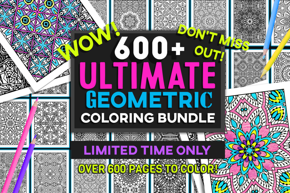 BIG DEAL! 600+ Ultimate Geometric Coloring Bundle
