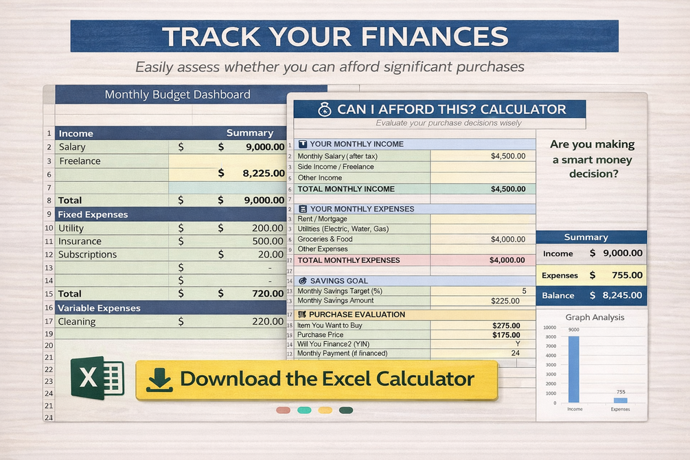 FREE Monthly Budget Planner with Affordability Calculator