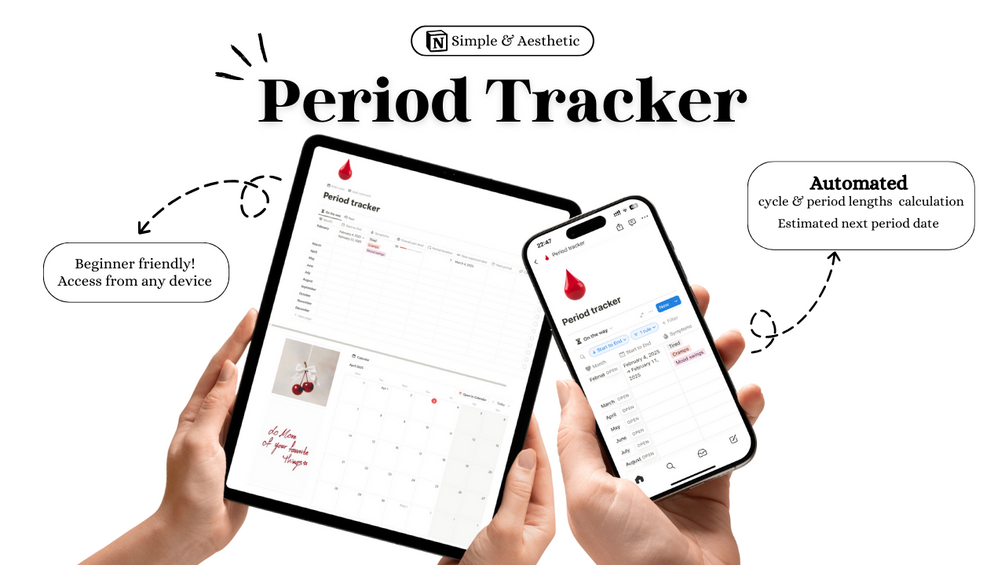 Simple Period Tracker - Notion Template