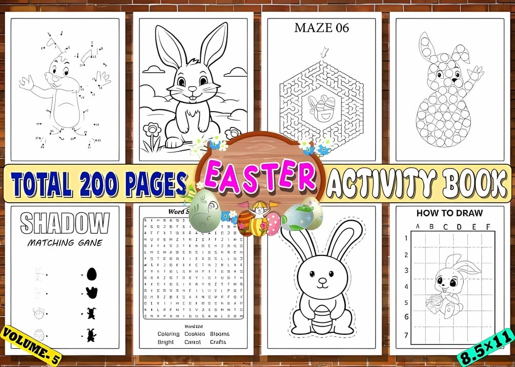 EASTER ACTIVITY BOOK for KIDS - KDP