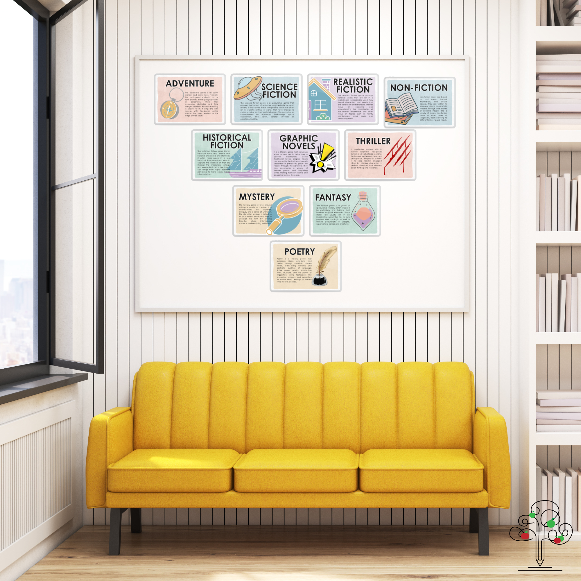 Book Genre Posters | School Posters | Book Genre | Classroon Posters ...