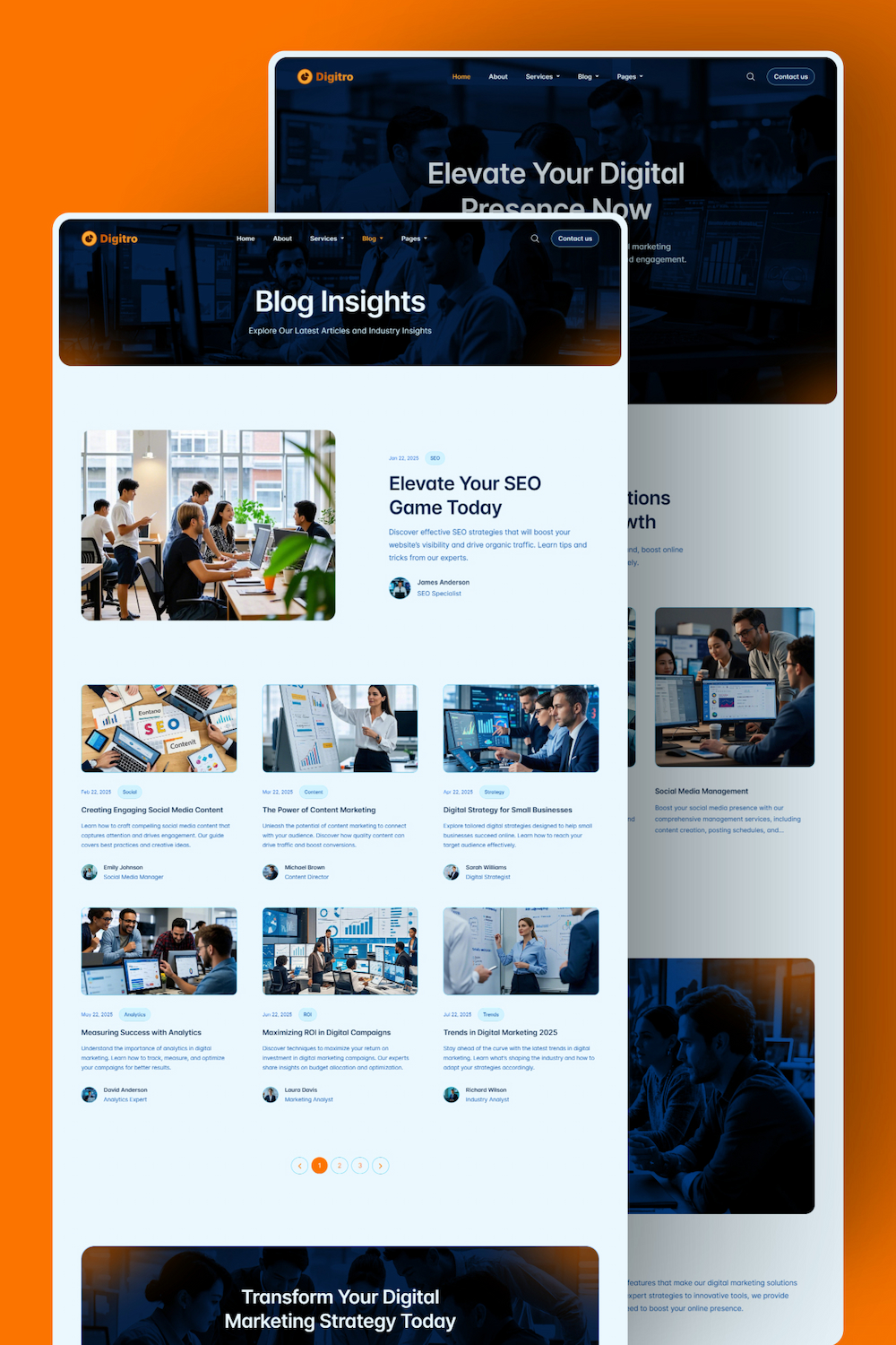 Digitro - Complete Digital Marketing Agency HTML Website Template