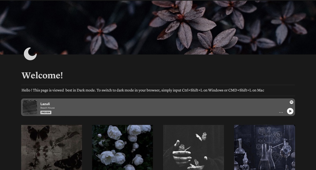 Dark Aesthetic Notion Template