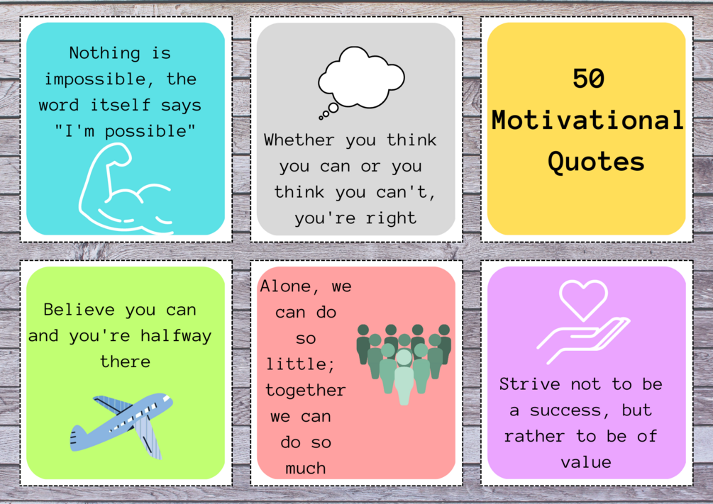 50 Motivational Quotes (Instant Download)