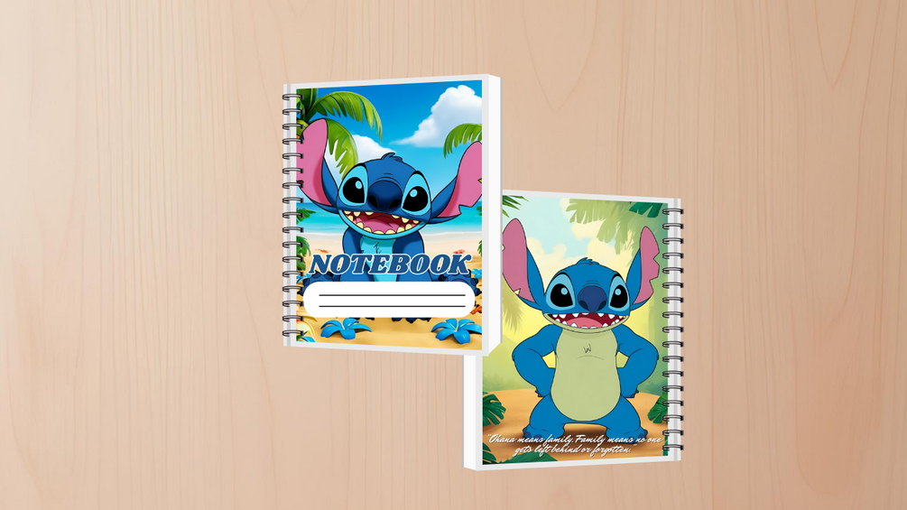 Stitch Spiral Notebook Cover Template