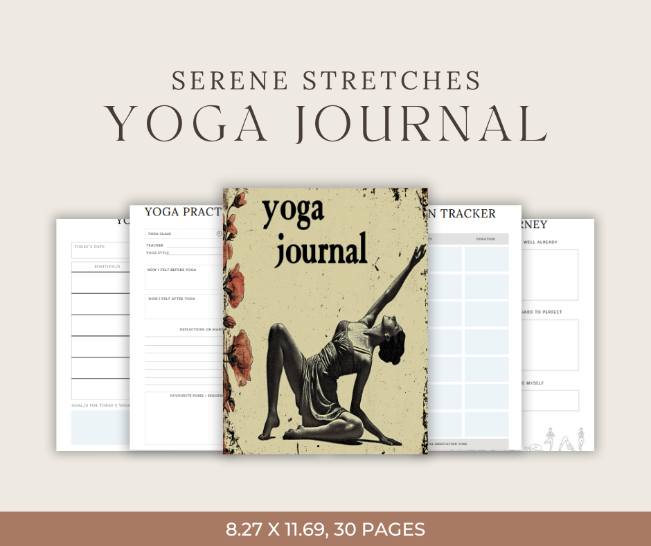 Serene Stretches Vintage-Inspired Yoga Journal
