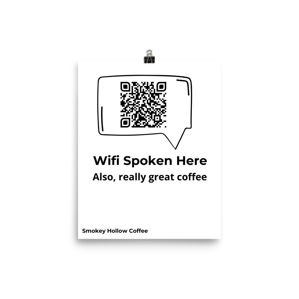 Custom Wifi Poster - Easy Wifi - Connect in seconds