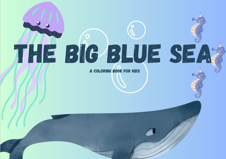 The Big Blue Sea, Kids Coloring Book